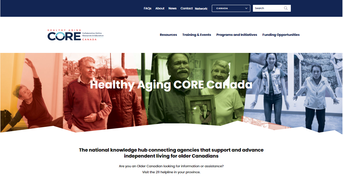 Government of Canada supports the official launch of Healthy Aging CORE Canada resource hub ...